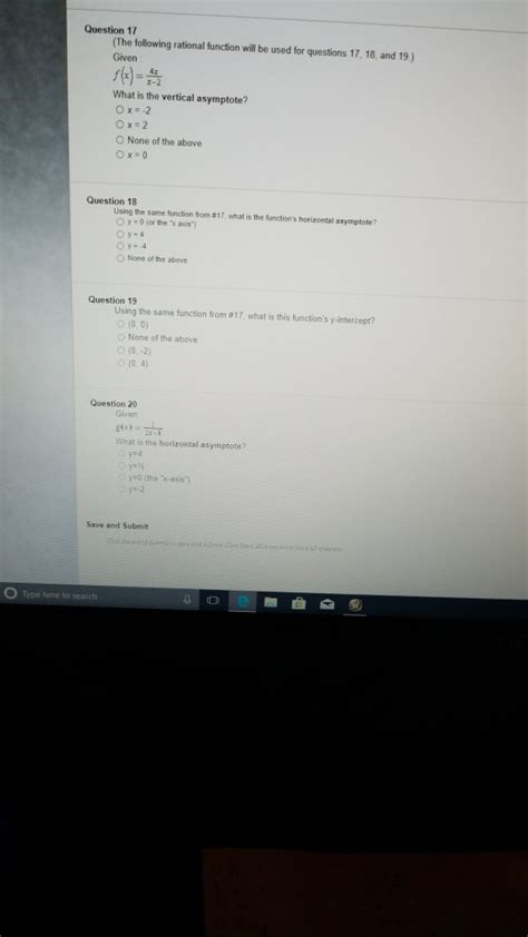 Solved Question 17 The Following Rational Function Will Be