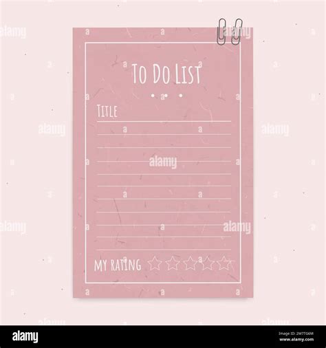 Pink Notepad Planner Vector Stock Vector Image And Art Alamy