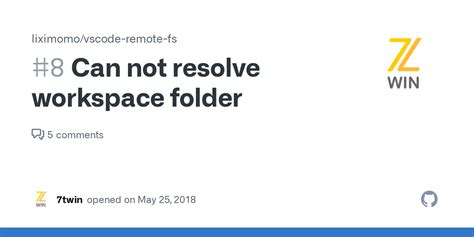 can not resolve workspace folder · issue 8 · liximomo vscode remote fs