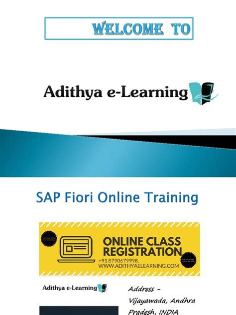 Sap Fiori Online Training By Adithya E Learning Pdf Business