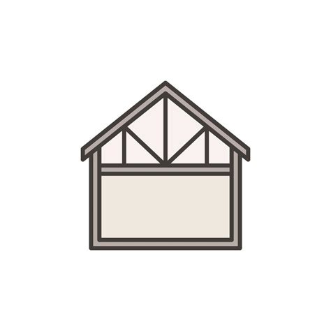 House Roof Truss System Vector Concept Colored Icon Or Symbol 20413629 Vector Art At Vecteezy