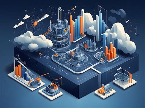 Premium Ai Image Isometric Data Visualization Illustration