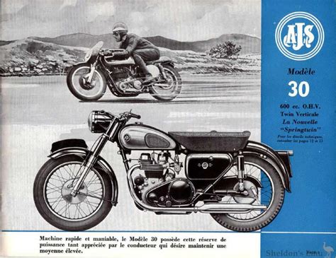 Ajs 1957 Modele 30 600cc Springtwin