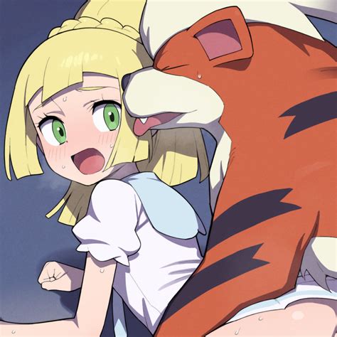 Hentamonn Growlithe Lillie Pokemon Nintendo Pokemon Pokemon Sm Ai Generated Girl All