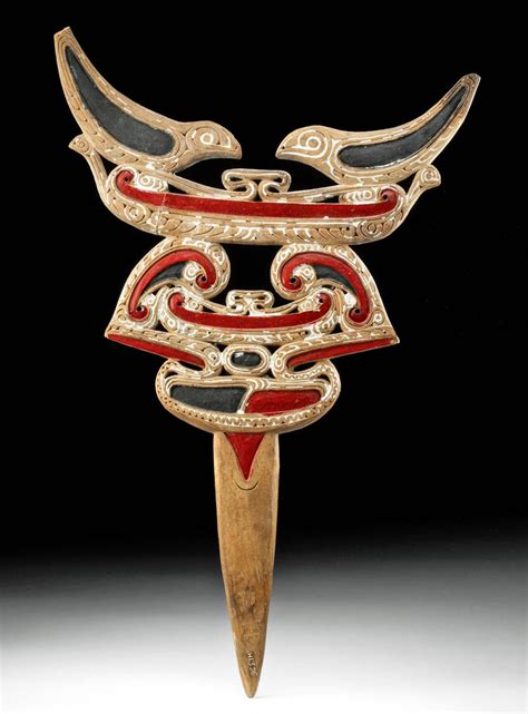 Sold Price 20th C Png Massim Wood Canoe Prow Finial Birds August 4 0122 8 00 Am Mdt