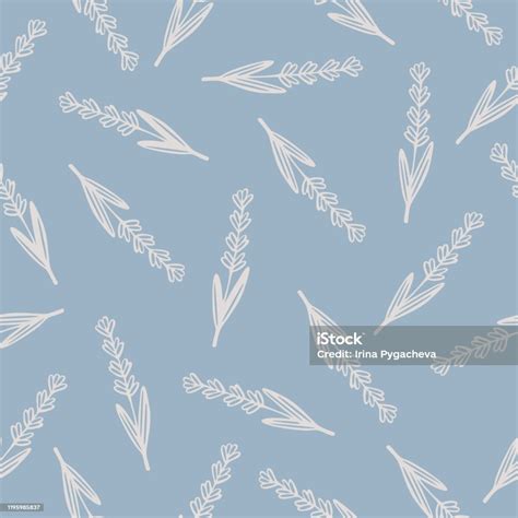 손으로 그린 꽃 무늬와 원활한 배경 라벤더 그것은 섬유 종이 및 기타 표면의 장식에 사용할 수 있습니다 0명에 대한 스톡 벡터 아트 및 기타 이미지 Istock