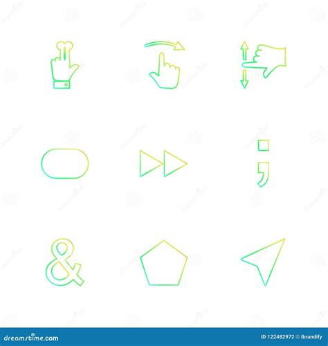 Hands Pointer Arrows Directions Eps Icons Set Vector Stock
