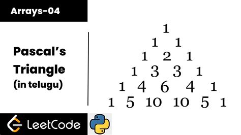 pascal s triangle leetcode solution explained youtube