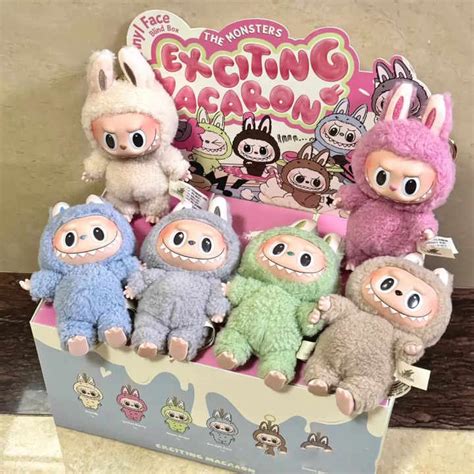 Forest Elf Macaron Labubu Vinyl Face Blind Box Plush Doll Toy Labubu Plush Doll Keychain