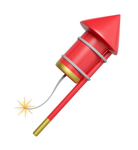 3d Firework Rocket For Festive Chinese New Year Holiday 3d Render
