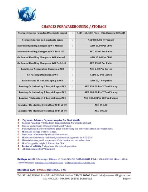 Warehouse Proposal Template