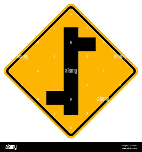 Curved Left Traffic Road Symbol Sign Isolate On White Background Vector Illustration Stock