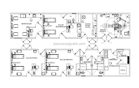 Sala De Neonatología Y Partos Planos Cad Gratis
