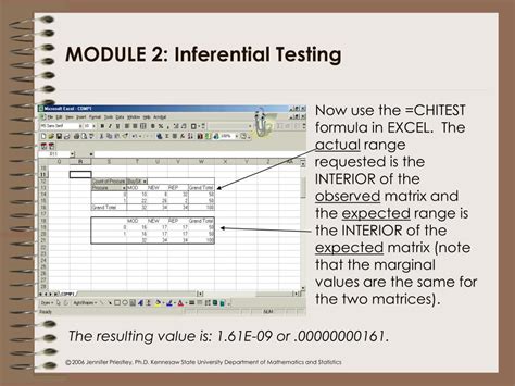 ppt inpo statistics workshop notes and exercises using excel and sas