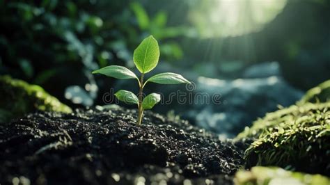 Sprout Or Seedling Swaying In The Wind In The Forest Stock Video Video Of Agriculture
