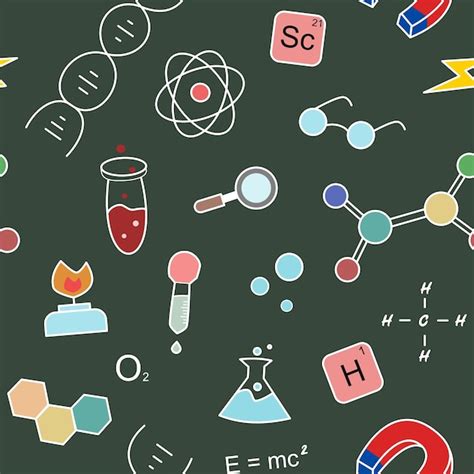 Premium Vector Science Seamless Pattern