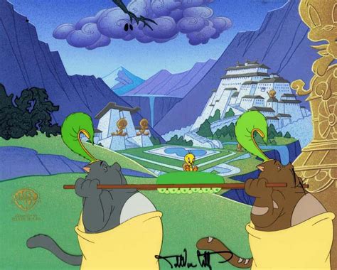 Darrel Van Citters Looney Tunes Original Production Cel Signed By Darrell Van Citters Tweety