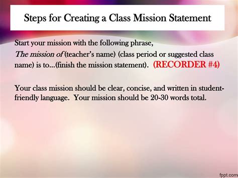 Ppt Creating A Class Mission Statement Powerpoint Presentation Free Download Id8776057