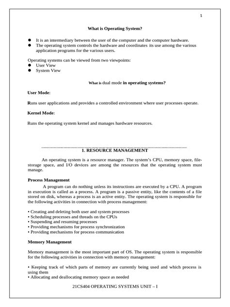 Os Unit Cycle Test Pdf Operating System Process Computing