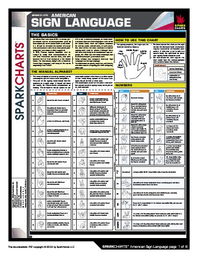 American Sign Language Sparkcharts Softarchive