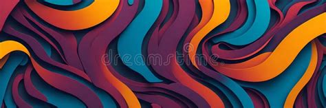 Abstract Colorful Bold Colors And Gradients Waves Texture Background Ai Generated Stock