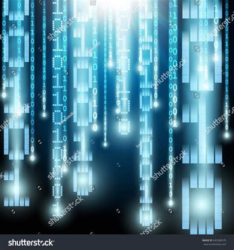 Vector Matrix Style Binary Background Falling Stock Vector Royalty Free 645280579 Shutterstock