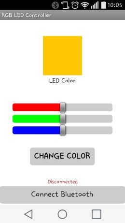 Application Android LED RVB Avec Arduino