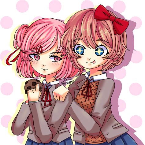 Sayori X Natsuki Doki Doki Literature Club By Datpuppiartist On