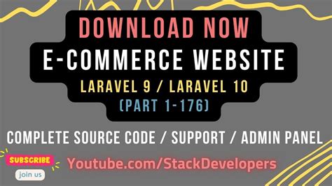 download laravel ecommerce project get complete e commerce website