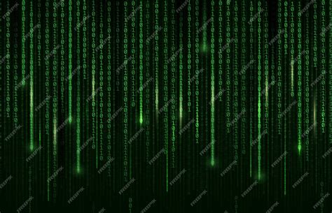Premium Vector Technology Background Digital Binary Code Matrix