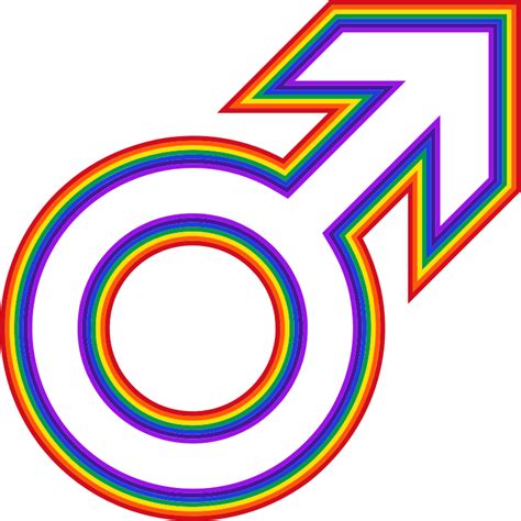 Rainbow Male Symbol Openclipart