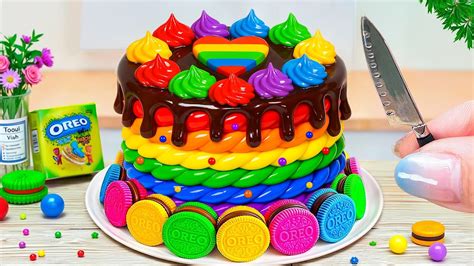 Dreamy Mini Rainbow Oreo Cake 💕 Satisfying Mini Cake Compilation 🌈anna