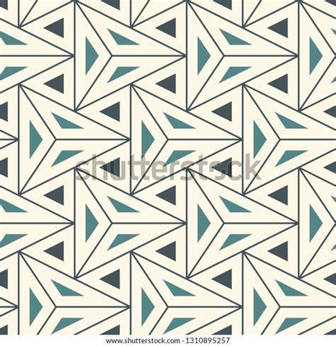 Contemporary Geometric Pattern Repeated Triangles Motif Stock Vector Royalty Free 1310895257
