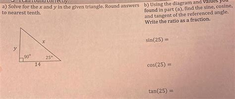 [answered] A Solve For The X And Y In The Given Triangle Round Answers Kunduz
