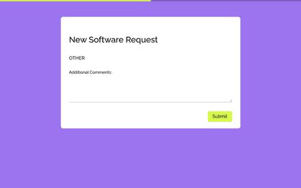 New Software Request Form Template