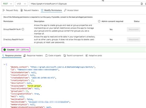 Graph Api Post To Groups Does Not Work Microsoft Qanda
