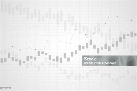주식 시장 투자 거래 낙관 포인트의 비즈니스 캔 들 스틱 차트 Bearish 회색 배경에 포인트 벡터 일러스트 레이 션 개념에 대한 스톡 벡터 아트 및 기타 이미지 Istock