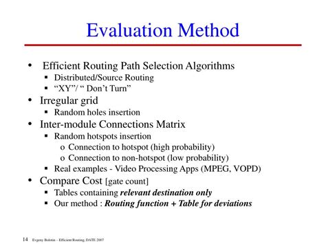Ppt Routing Table Minimization For Irregular Mesh Nocs Powerpoint