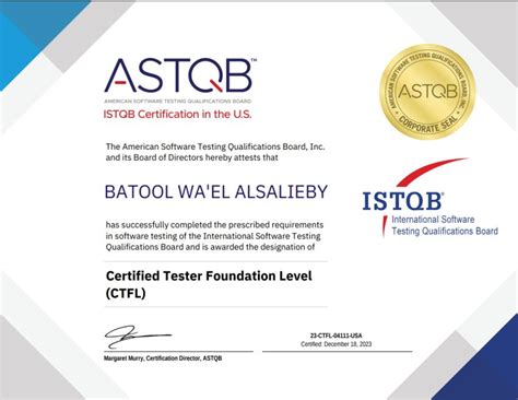 Batool A On Linkedin Istqb Ctfl Certifiedtester Softwaretesting
