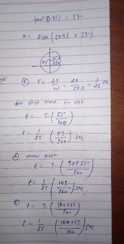 C First Have Maximum Speed Consider A Particle Moving In Simple Harmonic Motion According