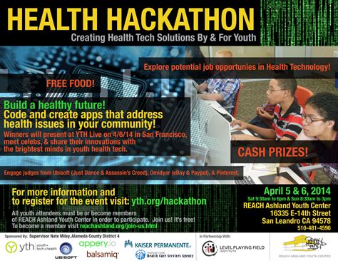 media advisory yth health hackathon at reach powered by lpfi yth