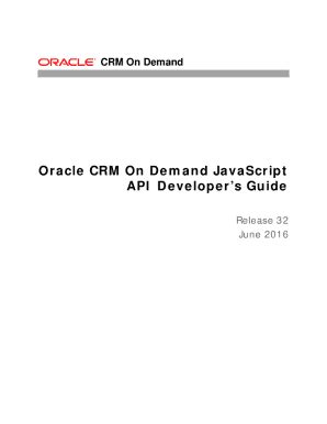 Fillable Online Oracle CRM On Demand JavaScript API Developer S Guide Fax Email Print PdfFiller