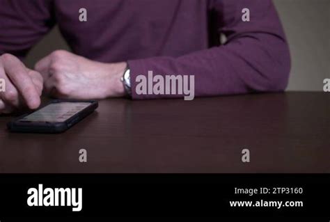 Man Table Scrolls Through Social Stock Videos And Footage Hd And 4k