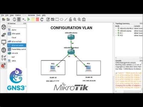Implementasi VLAN Pada Mikrotik Dengan GNS YouTube