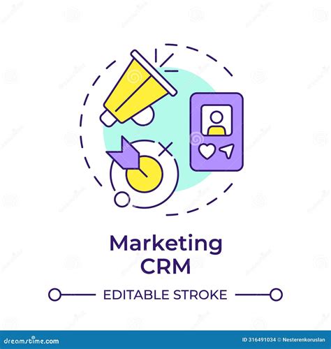Marketing Crm Multi Color Concept Icon Stock Vector Illustration Of Modern Conceptual 316491034