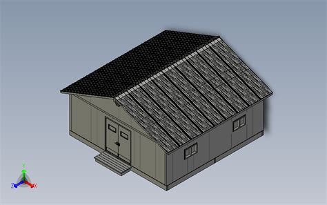自建钢结构独栋别墅轻钢装配式住宅结构板房 Step 模型图纸下载 懒石网