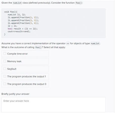solved given the numlist class defined previously consider the
