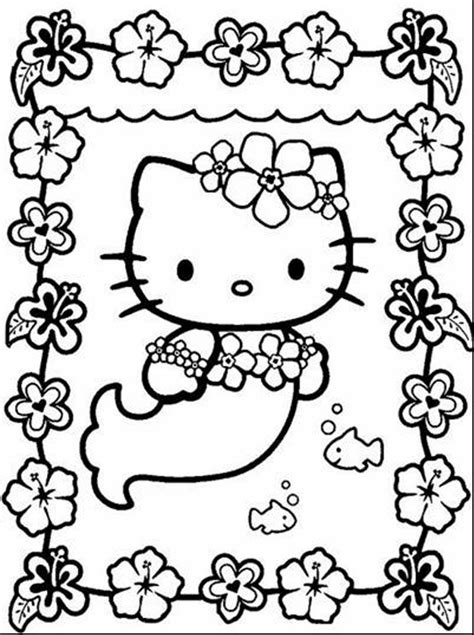 Hello Kitty Mermaid Coloring Pages At Free Printable