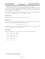 Algorithms Homework Mathematical Induction And Asymptotic Course Hero