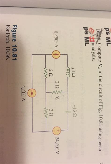 solved compute v o in the circuit of fig 10 81 using mesh